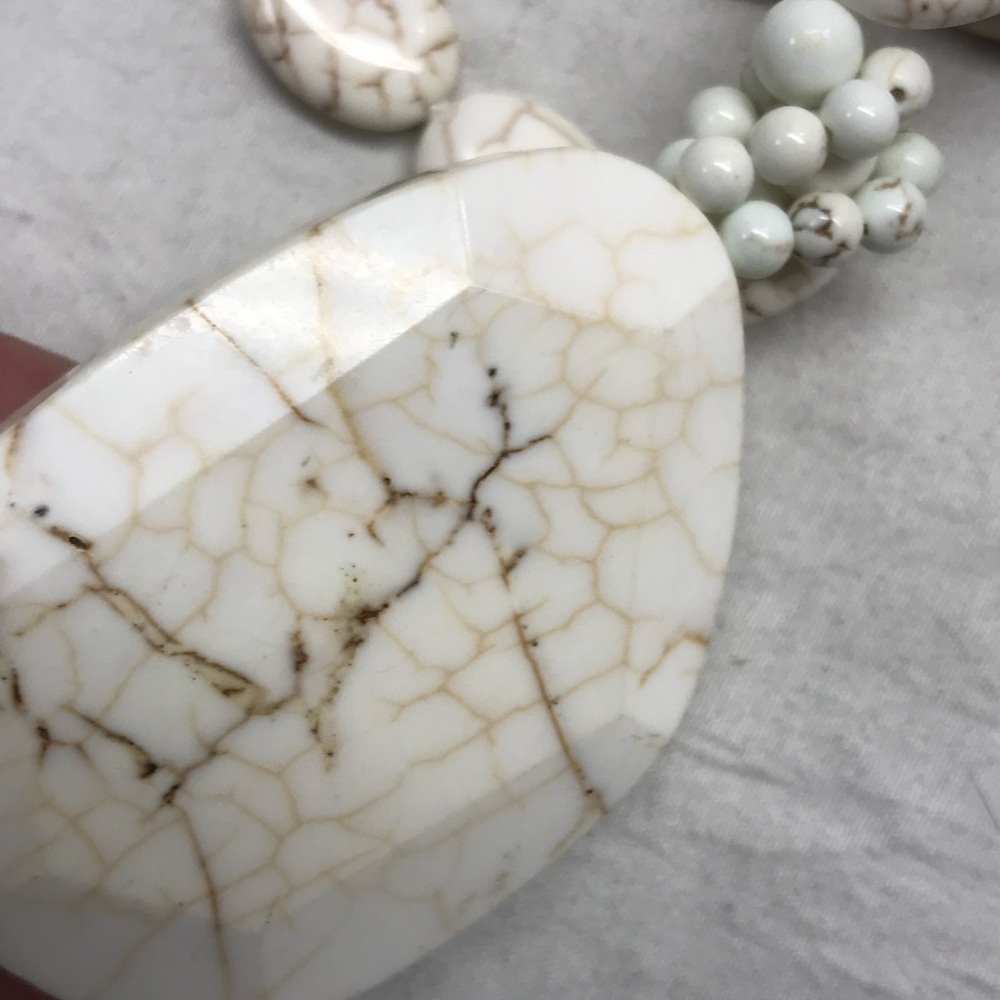 Lucas Lameth Sterling Luc 925 Howlite Chunky Necklace - Gem